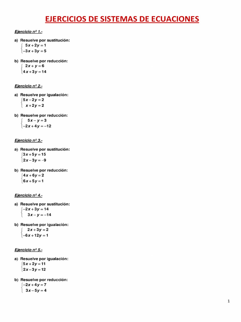 Ejercicios Sistemas Con Sol. | PDF
