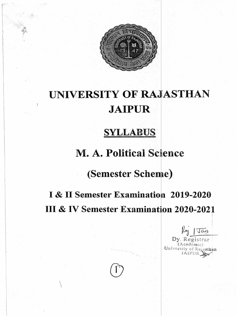 M.A. Political Science | PDF