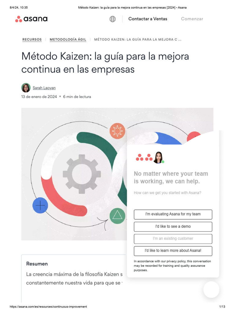 Método Kaizen - La Guía para La Mejora Continua en Las Empresas (2024 ...