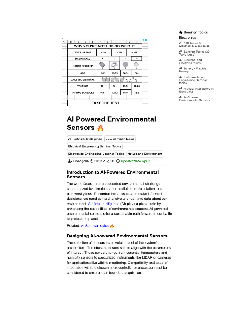 Introduction To AI-Powered Environmental Sensors | PDF | Artificial Intelligence | Intelligence ...