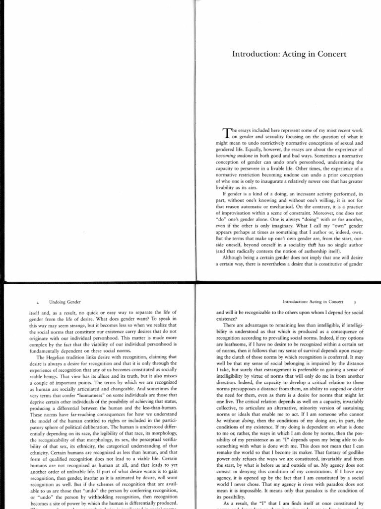 Butler 001 | PDF | Gender | Gender Studies
