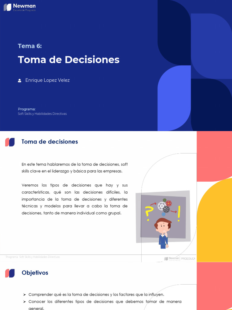 Tema 6 - Toma de Decisiones PDF | PDF | Toma de decisiones | Ciencias del comportamiento