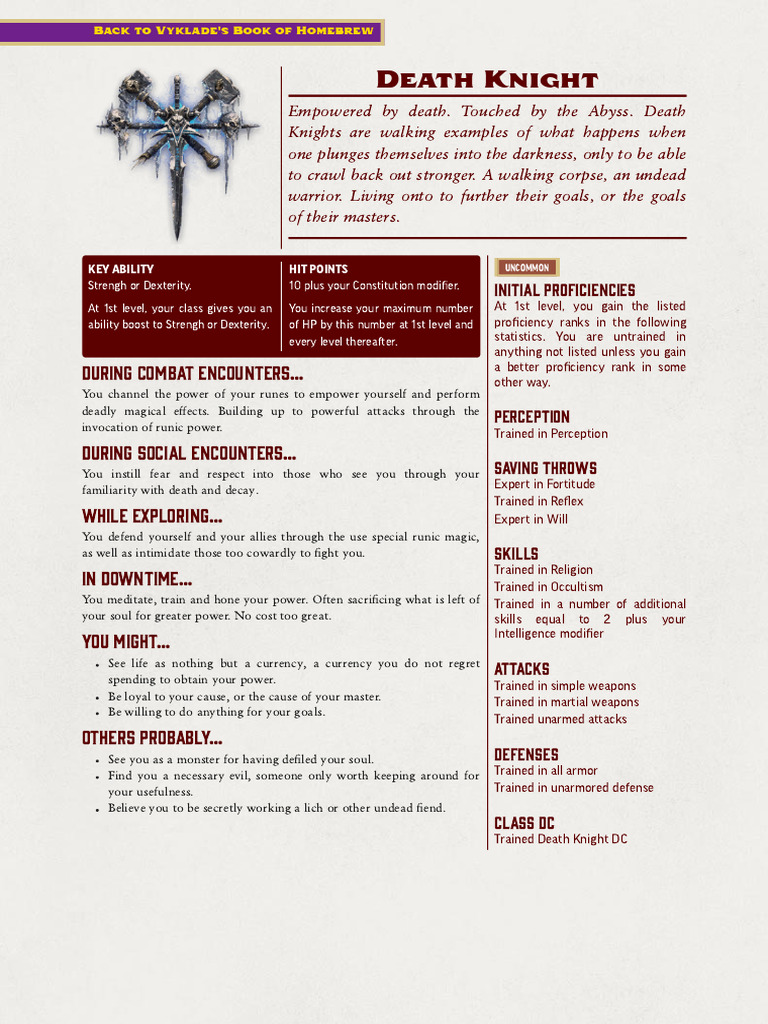 Death Knight | PDF | Runes | Frost