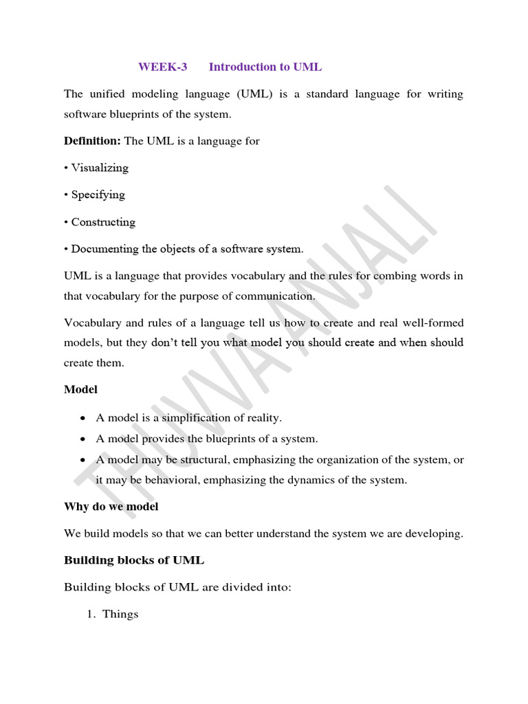 8 - Se Week-3 | PDF | Unified Modeling Language | Class (Computer Programming)