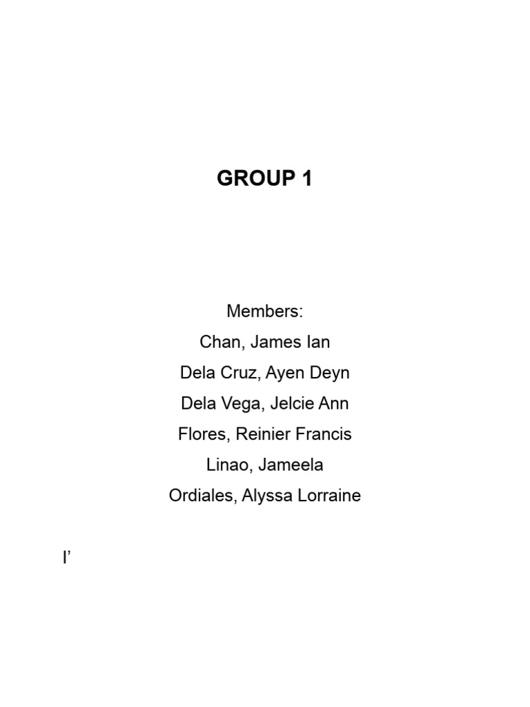 Group 1 | PDF