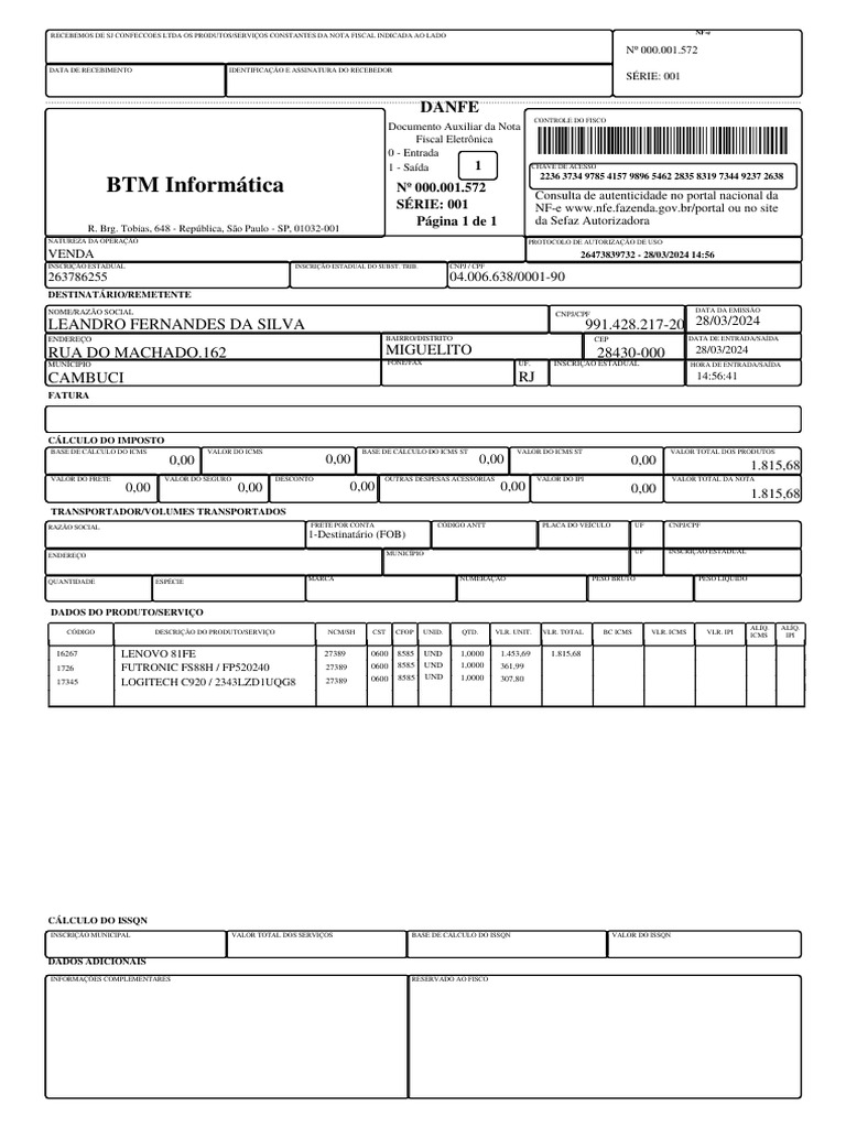 Leandro Fernandes Da Silva - 20240328 - 150658 - 0000 | PDF | Recibo