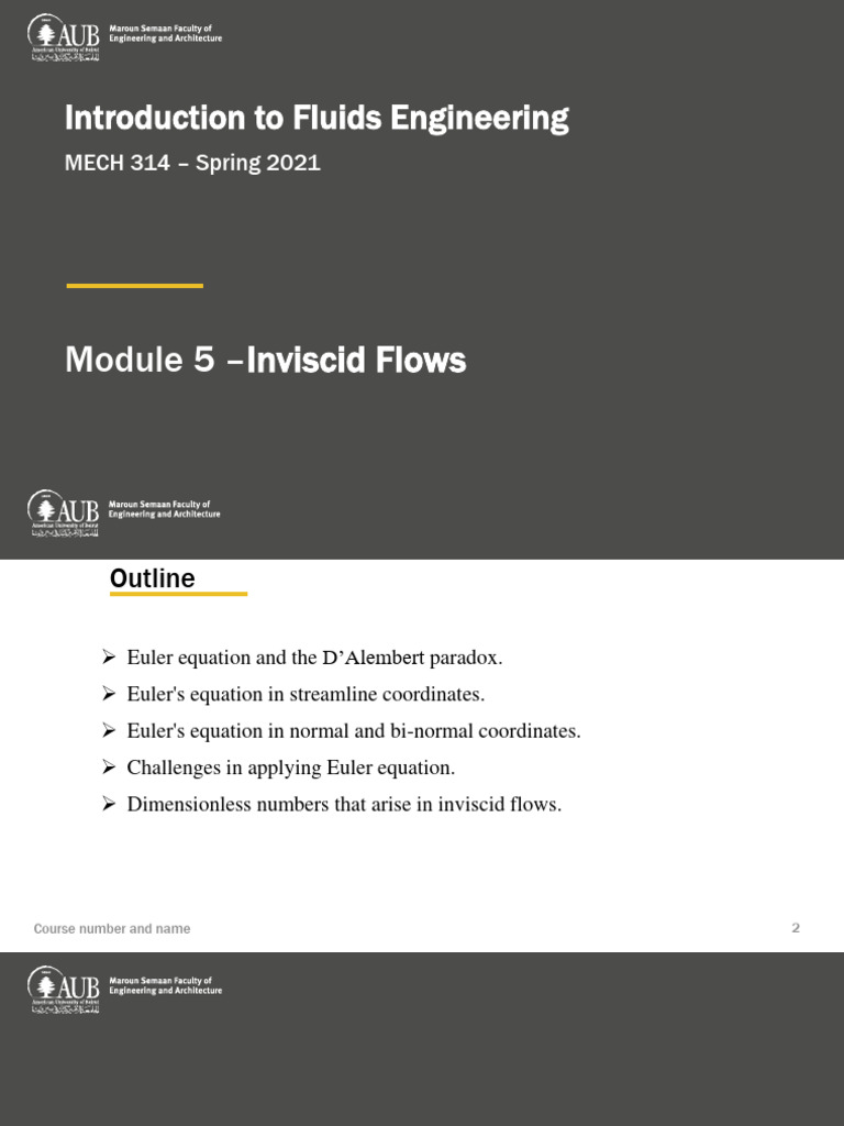 05.02.eulers Equation in Streamline Coordinates | PDF | Fluid Dynamics ...