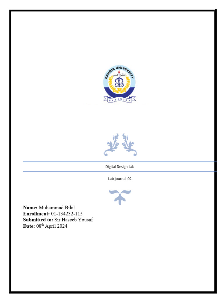 Name: Muhammad Bilal Enrollment: 01-134232-115 Submitted To: Sir Haseeb ...