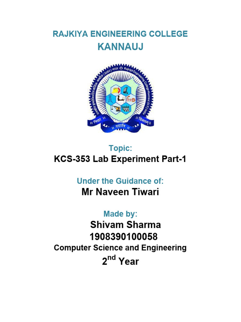 Shivam Sharma Discrete Lab File 1 | PDF | Software Engineering | Computing