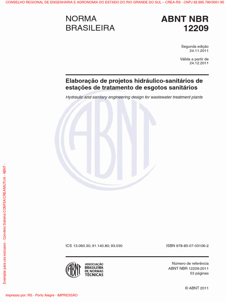 Abnt NBR 12209 2011 | PDF