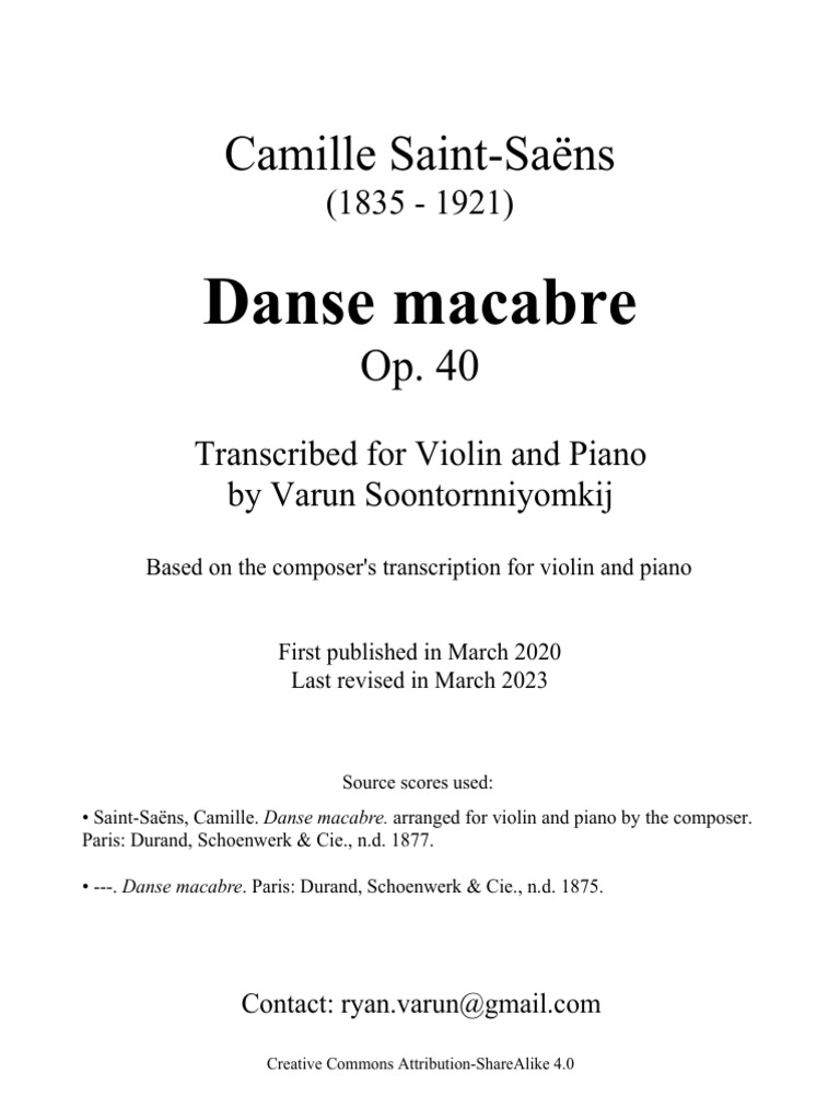 Dans Macabre Même Partition Slay | PDF