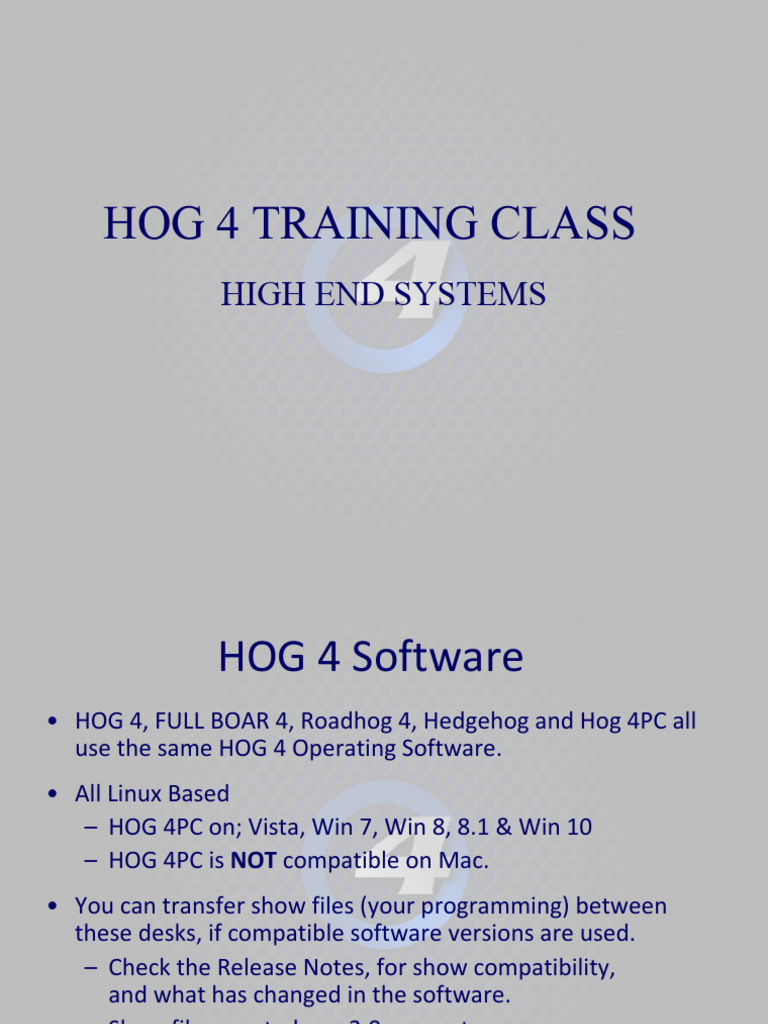 Basic HOG 4 Training | PDF | Parameter (Computer Programming) | Command Line Interface