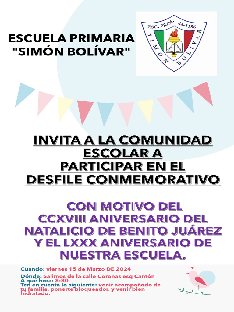 Invitación Desfile 2024 Pdf