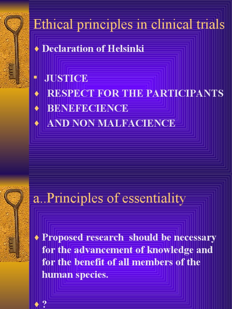 Ethical Principles in Clinical Trials | PDF | Informed Consent | Consent