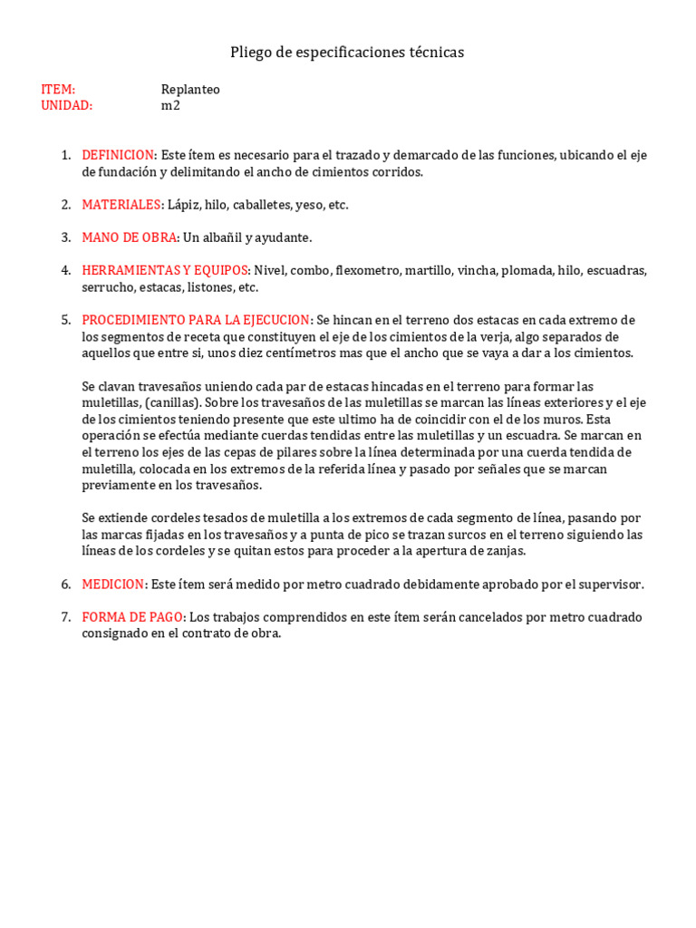 Pliego de Especificaciones Te Cnicas de | PDF | Hormigón | Ingeniería ... Pliego de Especificaciones Te Cnicas de | PDF | Hormigón | Ingeniería ...