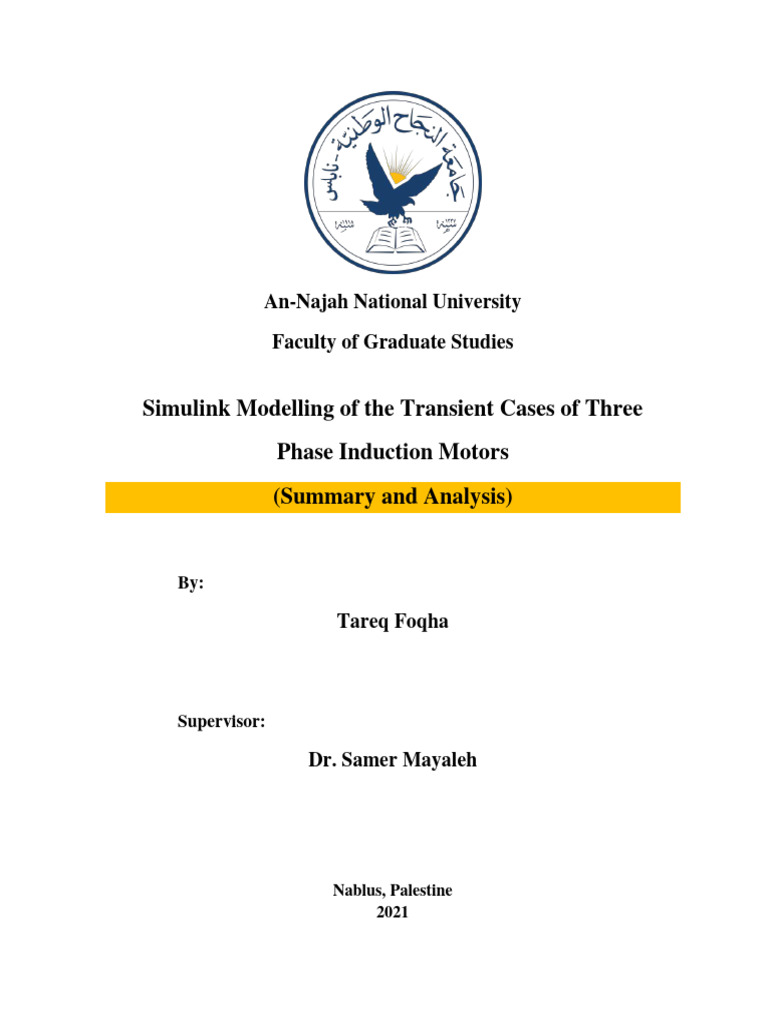 Simulink Modelling of The Transient Case | PDF | Electric Motor | Electromagnetism