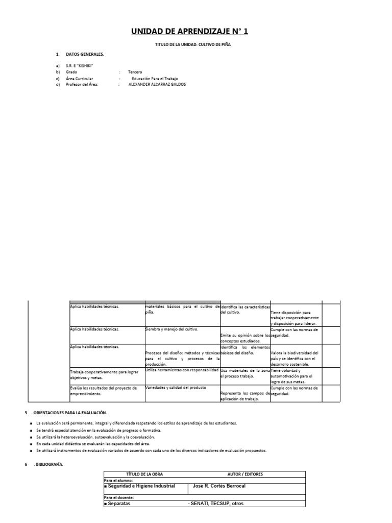 Unidades Tercer Grado | Descargar gratis PDF | Evaluación | Iniciativa ...