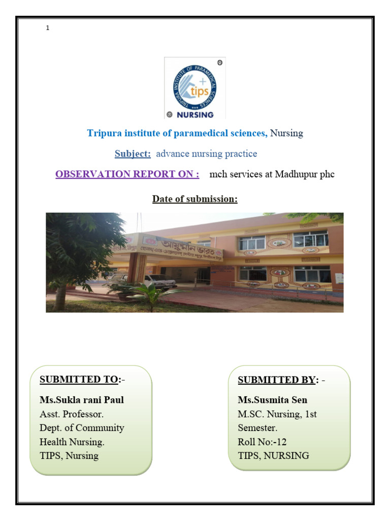 MCH Service Report of Madhupur PHC New | PDF | Nursing | Maternal Health