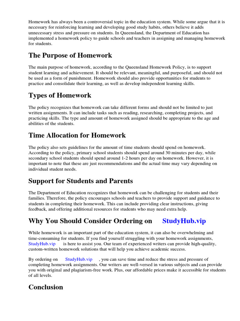 Queensland Homework Policy | PDF | Homework | Safari (Web Browser)