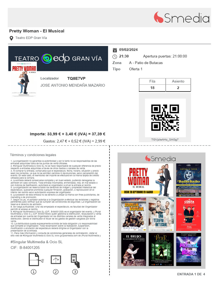Tickets - Tq8e7vp Pretty Woman | PDF