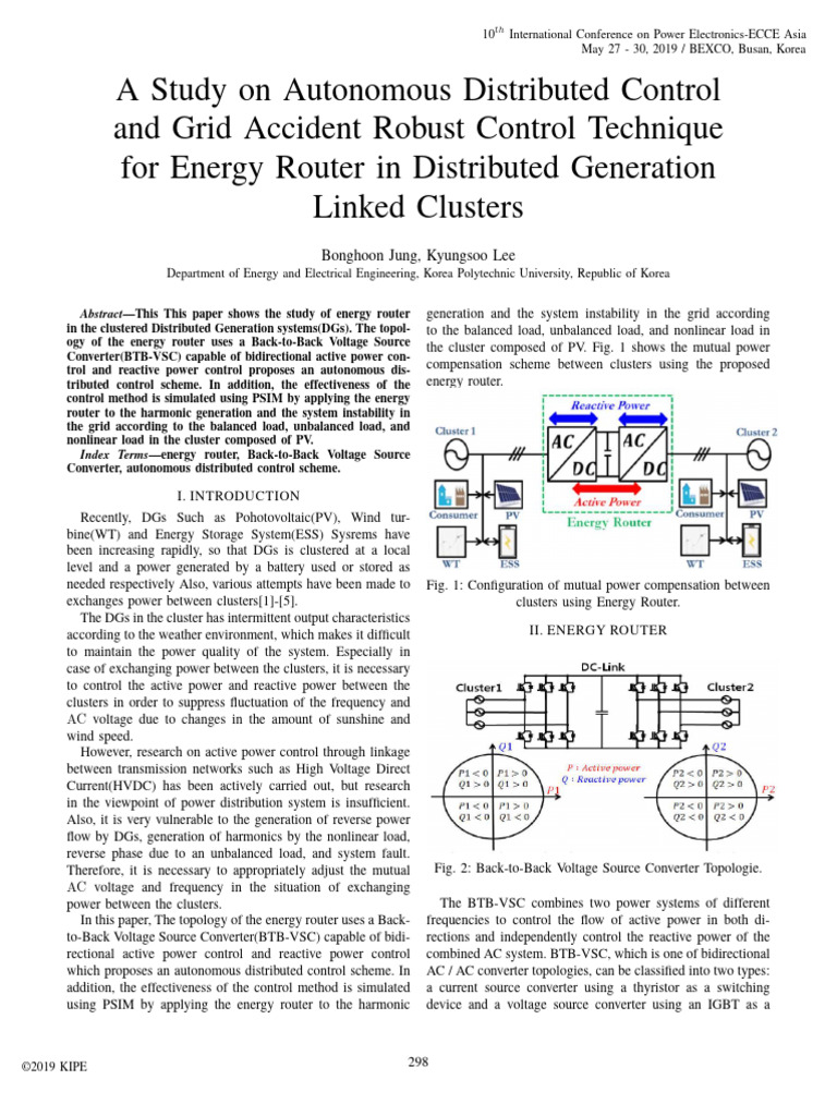 Autonomous Control for Energy Routers | PDF | Electric Power ...