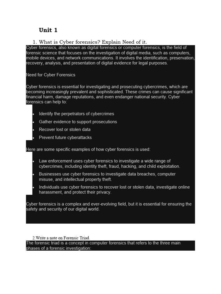 CF Solved QB | PDF | Computer Forensics | Digital Forensics