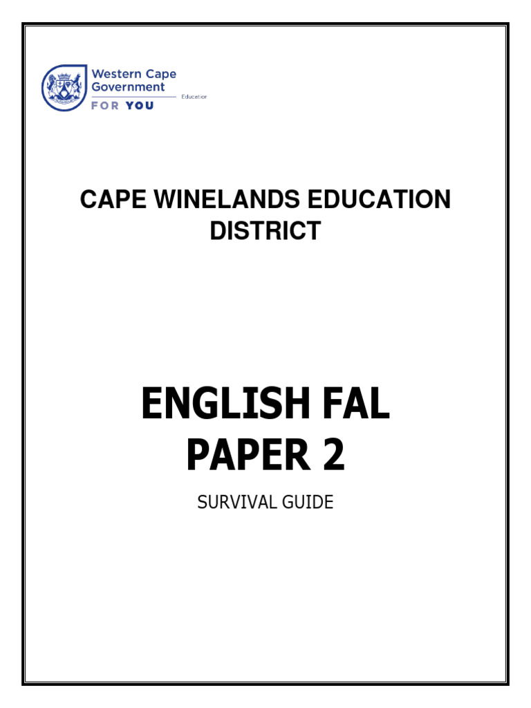 English FAL Paper 2 Survival Guide | PDF