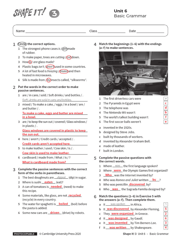 Basic Grammar Unit6 With Answers | PDF