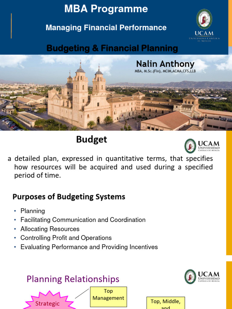 MFP8 - Budgeting Financial Planning | PDF | Budget | Inventory