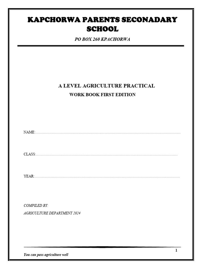 A'level Agric Practical | PDF | Experiment | Learning