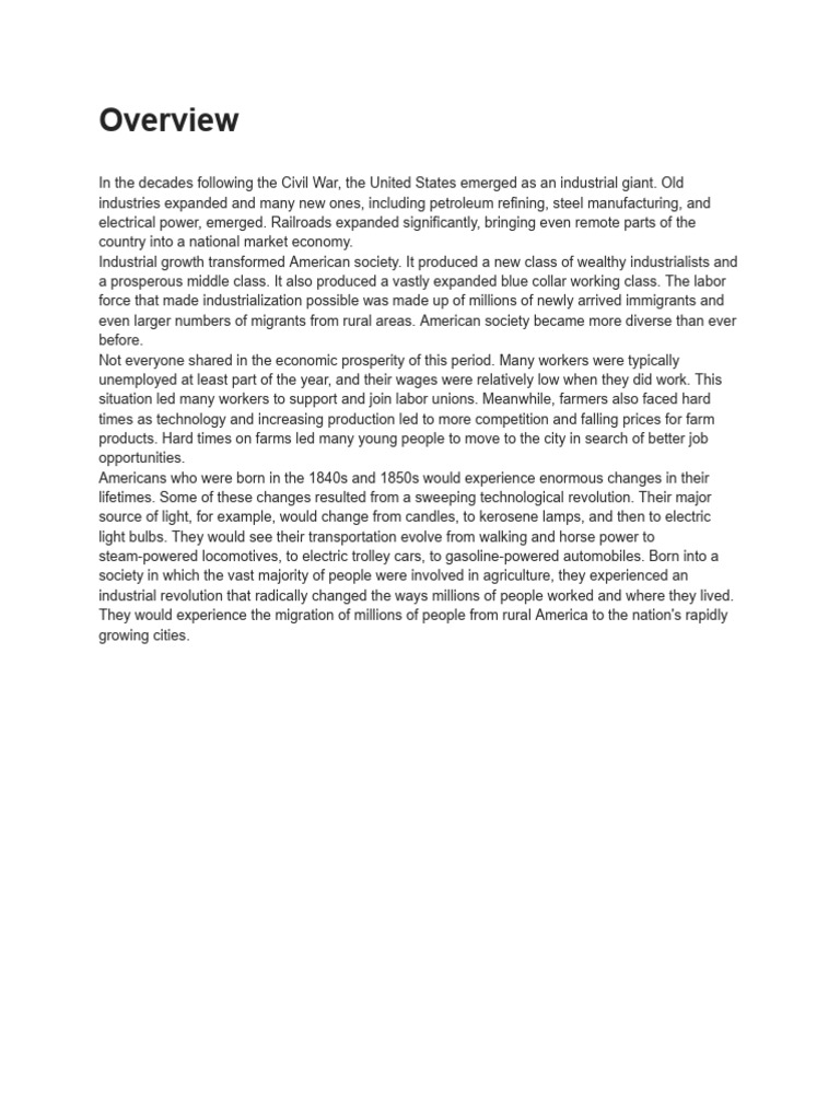 Industrial Revolution of The U.S. After 1783 | PDF | Cowboys | Immigration