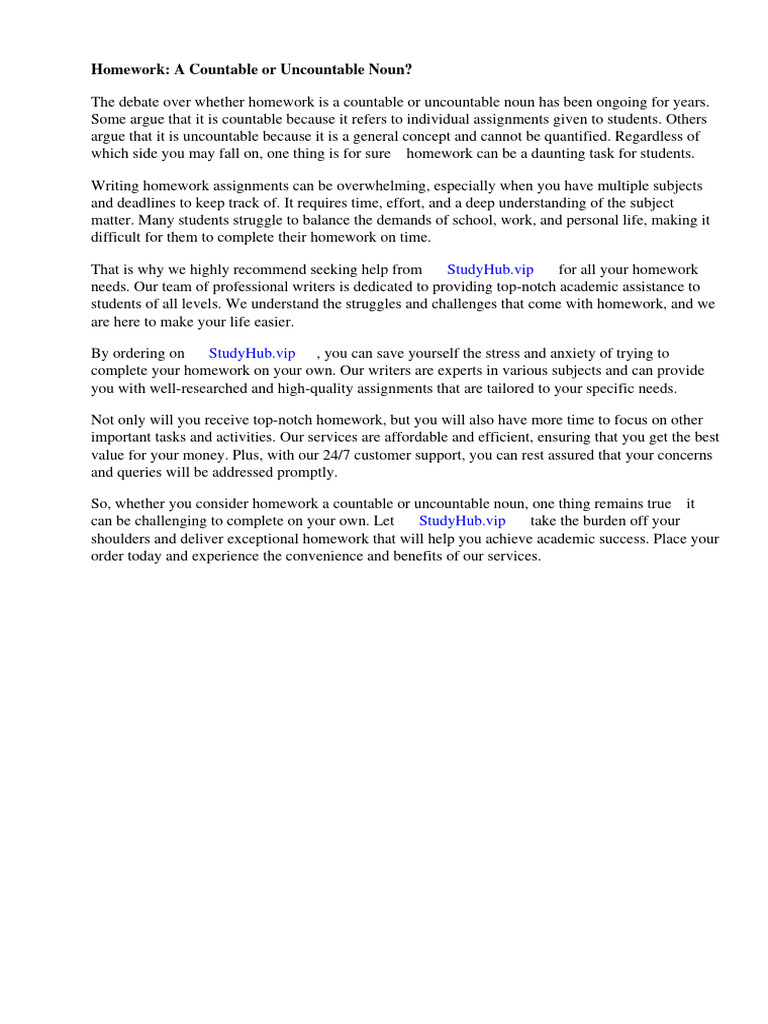 Homework Is Countable or Uncountable Noun | PDF | Noun | Homework