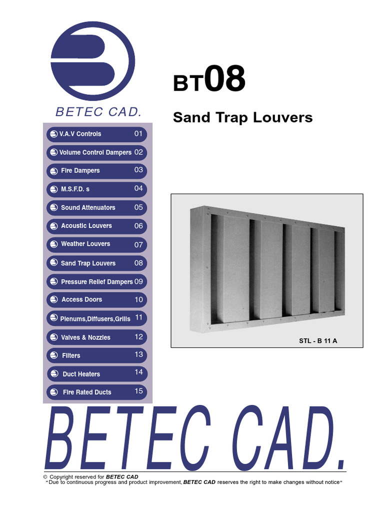 Bt-08-Sand Trap Louvers | PDF | Duct (Flow) | Filtration