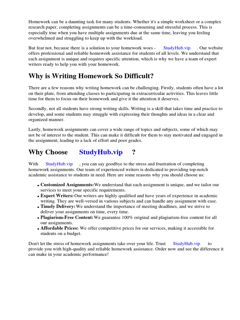 Expert Homework Help at StudyHub.vip | PDF | Homework
