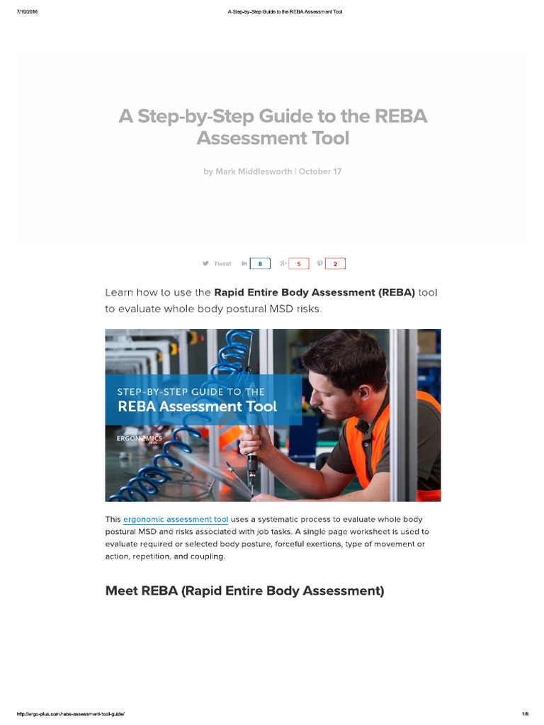 A Step-by-Step Guide To The REBA Assessment Tool | PDF