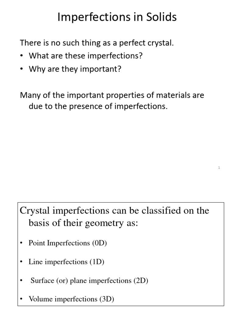 4 Mse Imperfections in Solids 1 Student | PDF | Dislocation ...