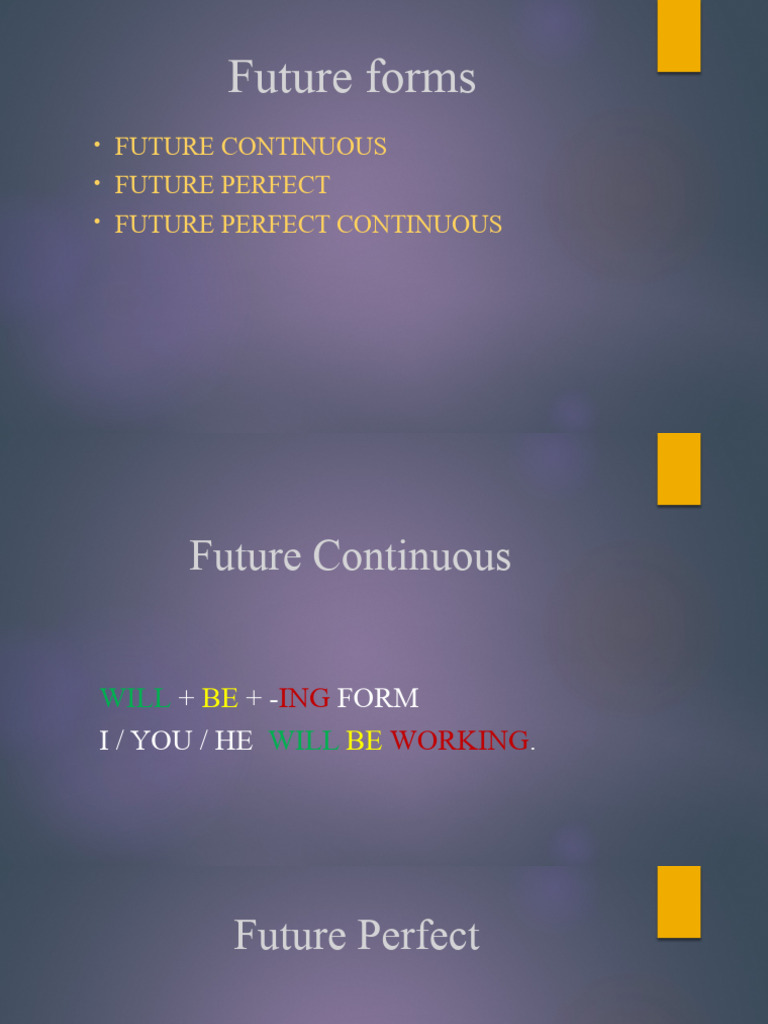 Future Perfect or Future Perfect Continuous | PDF | Language Arts ...