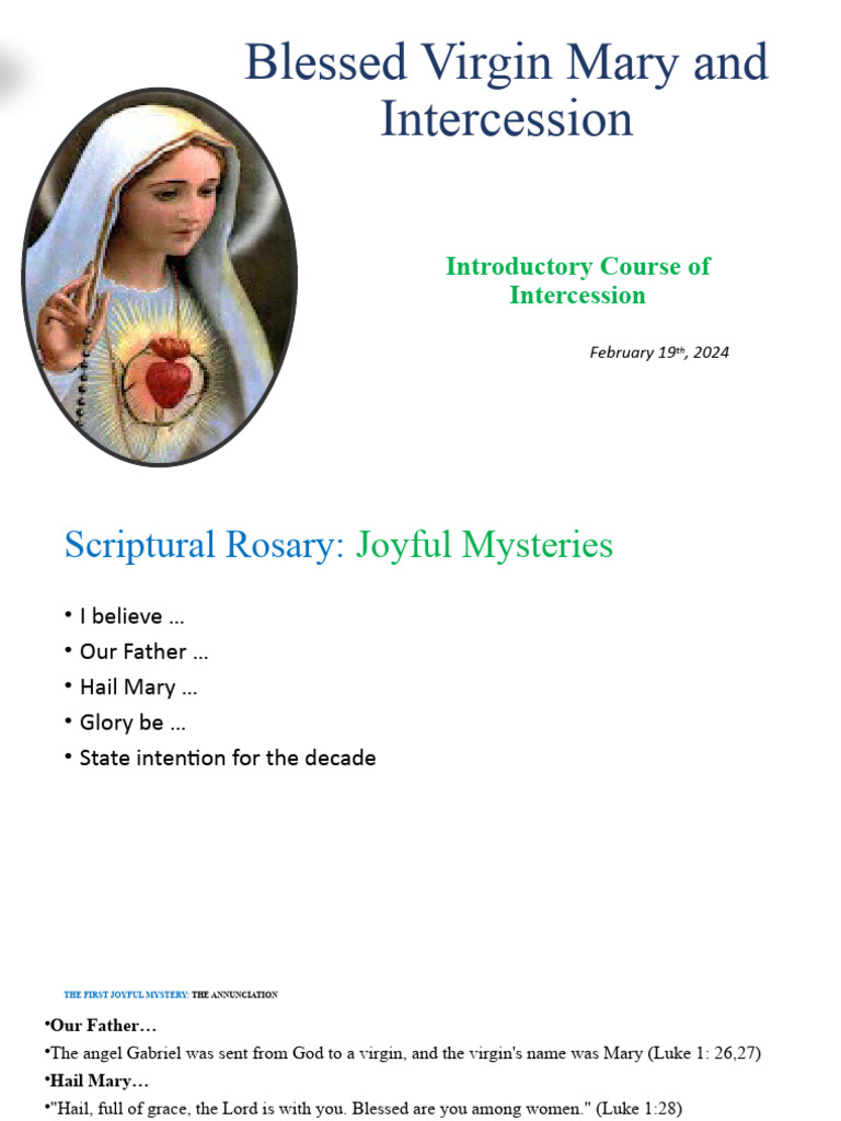 Blessed Virgin Mary and Intercession PPT 2024 | PDF | Mary, Mother Of ...