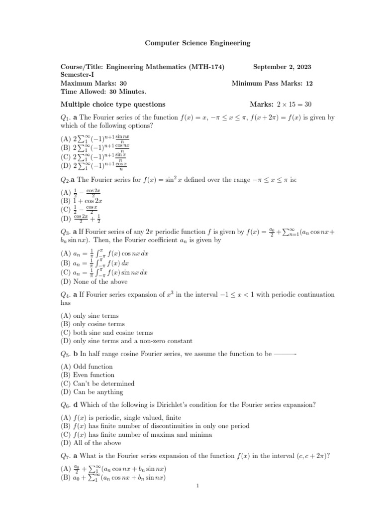 Fourier series | PDF | Harmonic Analysis | Mathematical Objects Fourier series | PDF | Harmonic Analysis | Mathematical Objects
