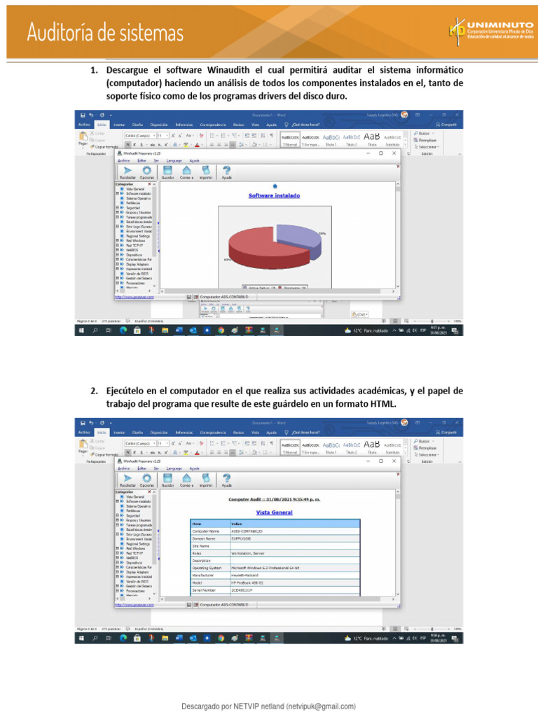Vfi98 Winaudit Inventario-De-Hardware-Y-Software. | PDF | Hardware de ...