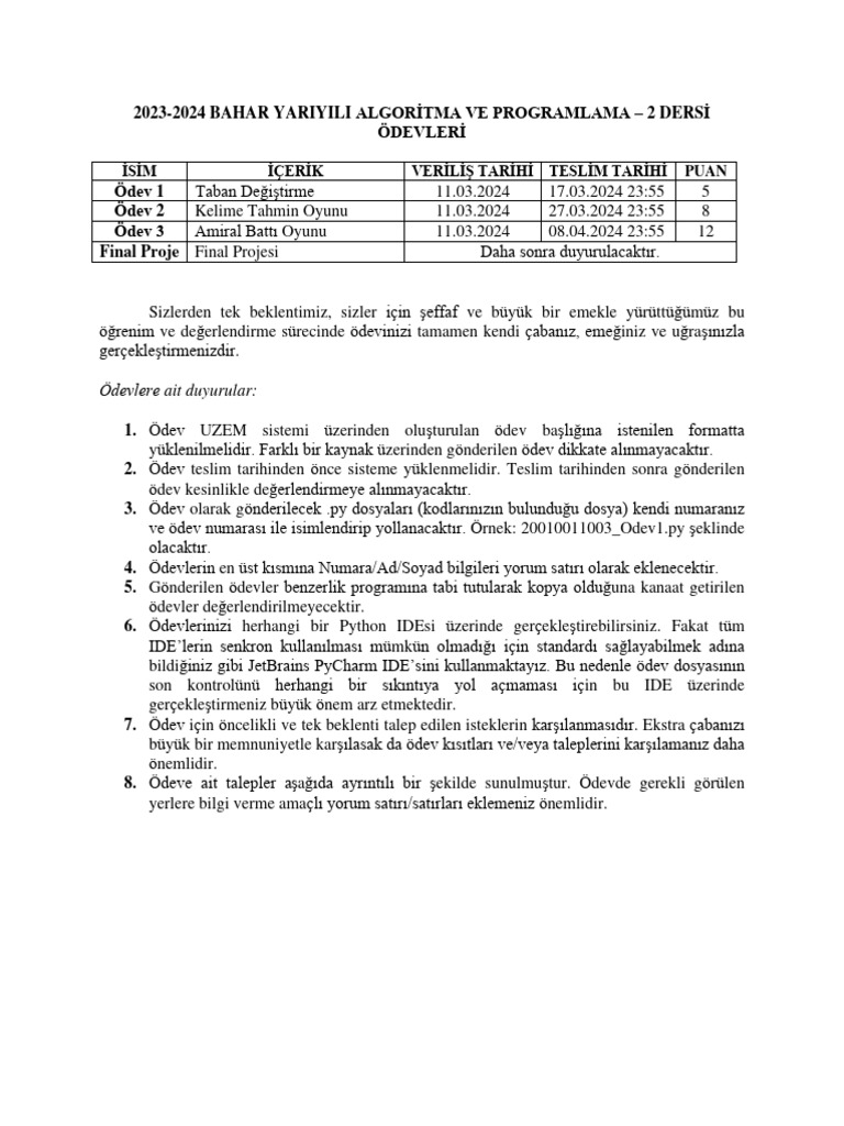 AVP2 Odevler Bahar2024 240325 152208 | PDF