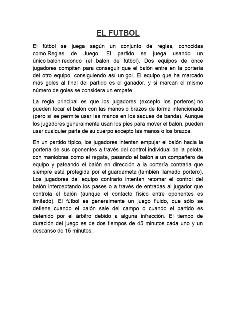 Jorge Eduardo Hernández Hidalgo - EL FUTBOL | PDF