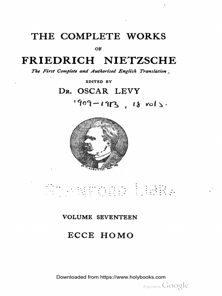 The Complete Works of Friedrich Nietzsche VOL XVII | PDF | Humility ...