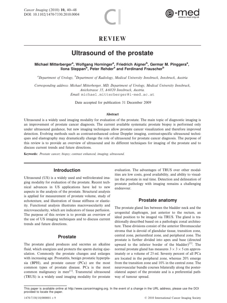 Ecografía Prostatica | PDF | Medical Ultrasound | Medical Imaging