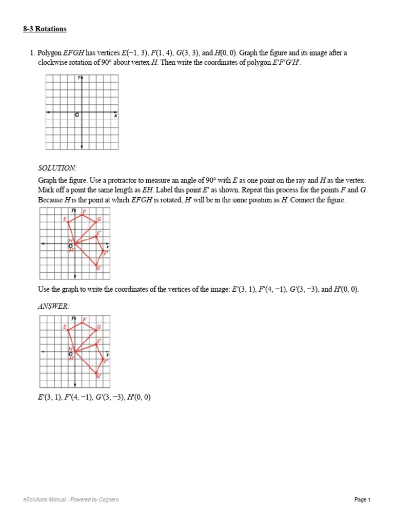 8_3_Rotations | PDF | Vertex (Geometry) | Cartesian Coordinate System