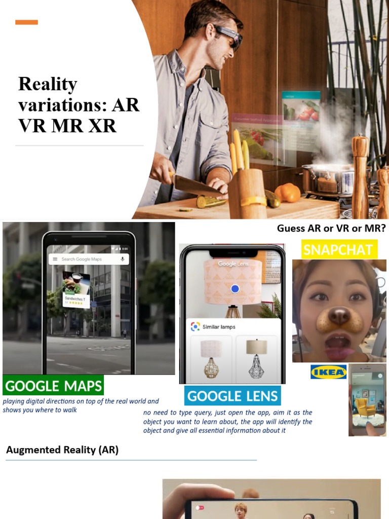 Session16 AR VR MR XR PPT Sharewithstudents | PDF | Virtual Reality | Augmented Reality