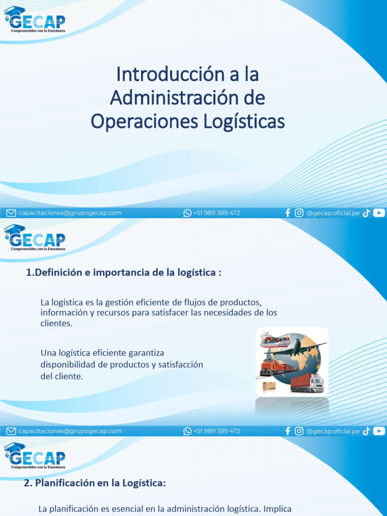Clase 1 - Administracion de Operaciones Logisticas | PDF