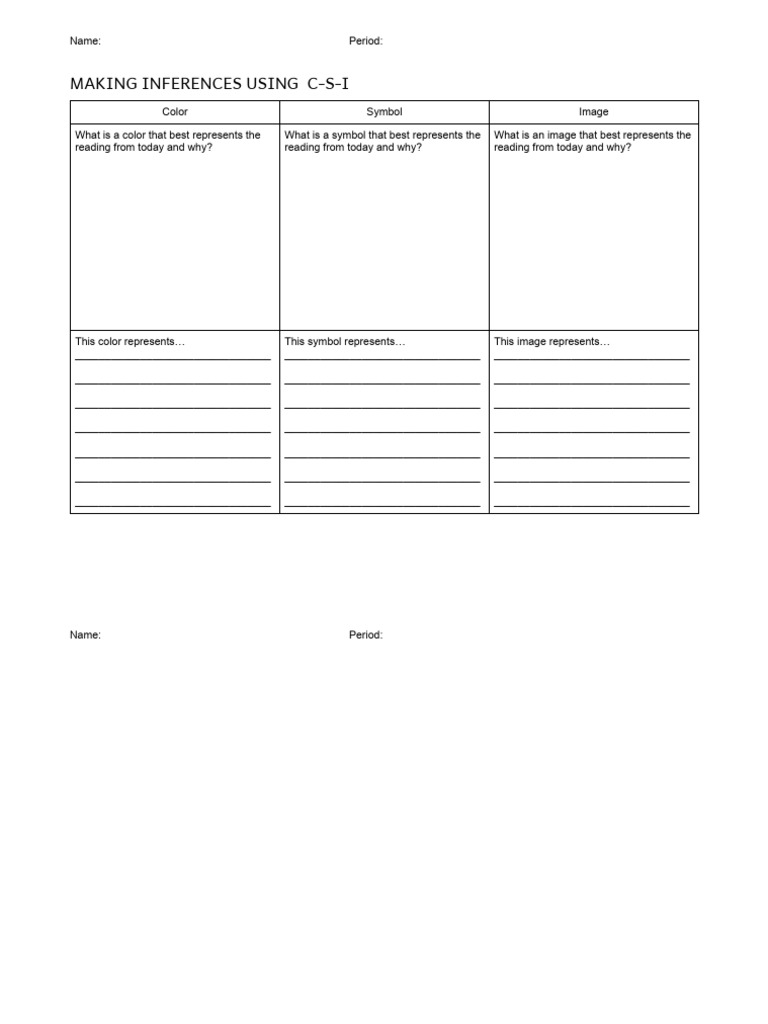 Csi Chart Pdf