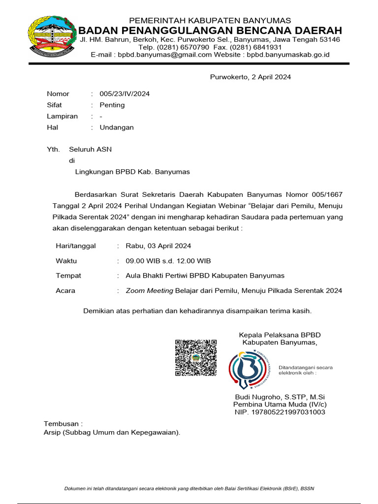 Undangan Zoom Meeting Belajar Dari Pemilu, Menuju Pilkada Serentak 2024 ...