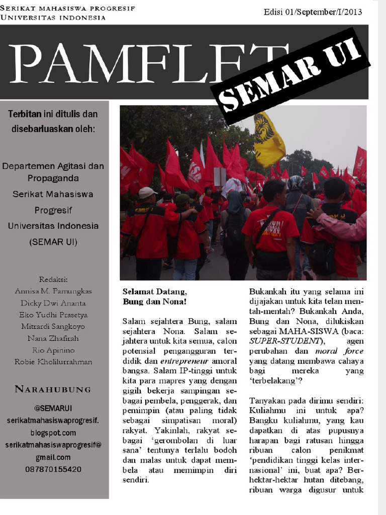 Pamflet Semar Ui Edisi 01septemberi2013 | PDF